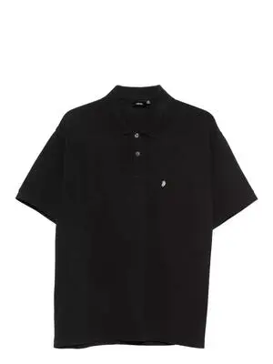 StÜssy Logo-embroidered Polo Shirt - Black