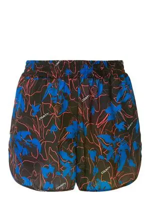 COUNTY OF MILAN Abstract Floral-print Shorts - Multicolour