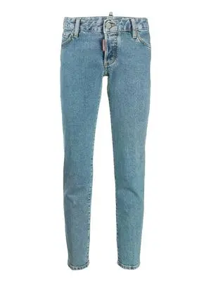 Dsquared2 Maple Leaf Patch Slim-fit Jeans - Blue