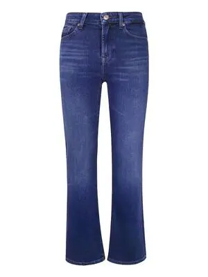 7 For All Mankind Slim Illusion Cropped Jeans - Blue