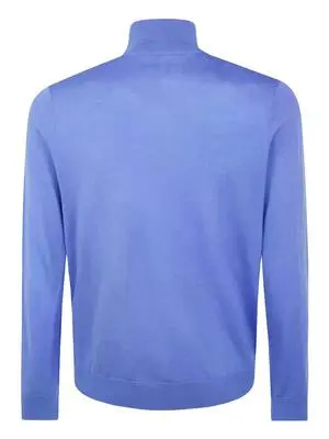 Paul Smith Quarter-zip Wool Sweater - Blue