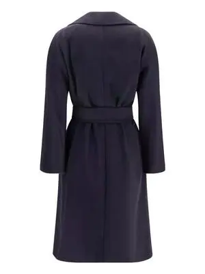 Max Mara Dravenna Belted Notch-lapel Coat - Blue