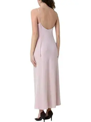 HANITA Maxi Asymmetric Cowl-neck Dress - Pink