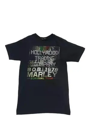 HTC LOS ANGELES Bob Marley Studded T-shirt - Black