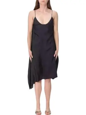 Ter Et Bantine Asymmetric Spaghetti-strap Dress - Black