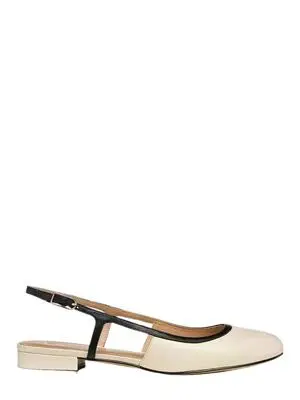 Geox Virnilisa B Slingback Contrast-trim Ballet Flats - Neutrals