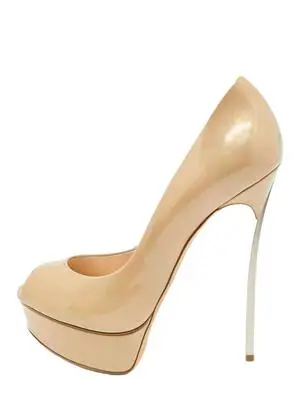 Casadei Blade Peep-toe Pumps - Neutrals