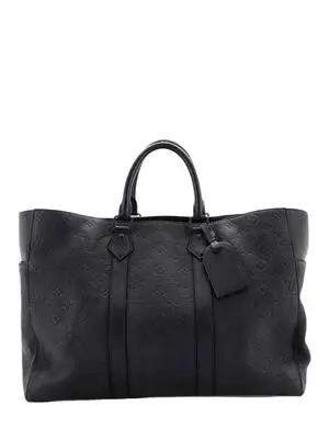 LOUIS VUITTON Sac Plat 24h Bag Monogram Taurillon Leather Shoulder Bag - Black