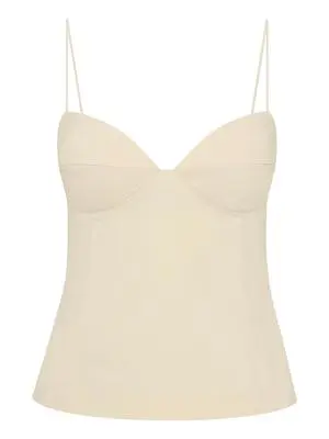 ST. AGNI Studio Cotton-blend Camisole Top L Ivory