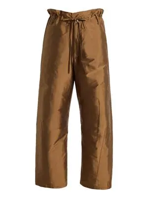 Chan Luu Techno Taffeta Barrel Pants - Brown