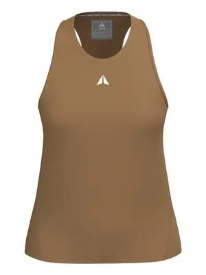 AORA ATHLETICS Dry Mesh Eco-friendly Moisture-wicking Tank Top – Lightweight Breathable Workout Shirt With Advanced Ventilation – Sustainable Activewear Top For Gym, Running, Yoga, Training, Athleisure, Outdoor Activities, And Everyday Comfort - Brown