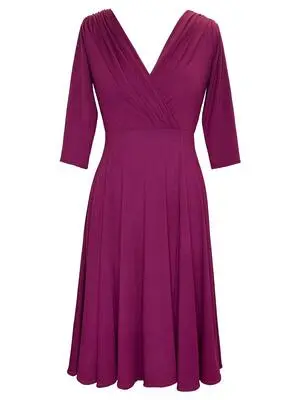 ALIE STREET LONDON Annie Dress Petite Plum Wine - Red