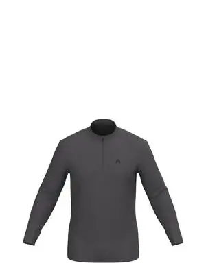 AORA ATHLETICS Half Zip Eco-friendly Long Sleeve Shirt – Lightweight Breathable Sweat-wicking Top With Streamlined Fit – Sustainable Activewear For Training, Gym, Outdoor Activities, Athleisure, Layering, Travel, And Everyday Comfort - Grey