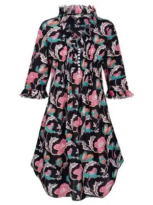 AT LAST... Annabel Cotton Tunic In Magic - Black
