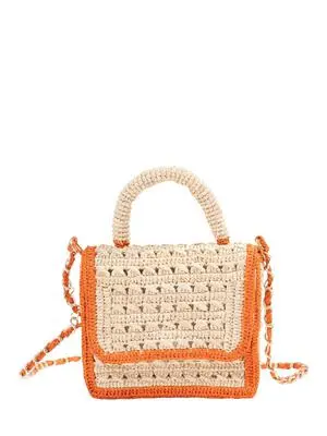 ZANATANY CONCEPTS Brouly Raffia Bag - Orange
