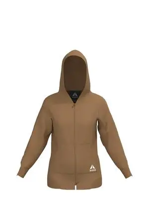 AORA ATHLETICS Oversized Eco-friendly Zipper Hoodie – Sustainable Cozy Sweatshirt With Relaxed Fit And Durable Fabric – Versatile Activewear And Casual Hoodie For Layering, Pre-workout, Post-workout, Athleisure, Travel, Gym, And Everyday Comfort - Brown