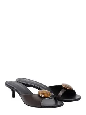 Christopher Esber Aura Quartz Leather Mules - Brown