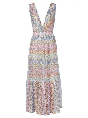 Missoni Zigzag Tiered Tulle Maxi Dress - Multicoloured