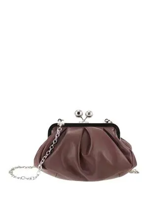 Max Mara Small Pasticcino Leather Clutch Bag - Brown