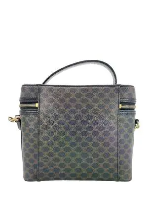 Celine 1990-2000s Macadam Vanity Shoulder Bag Black
