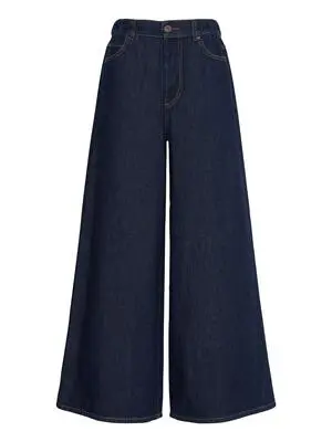Max Mara High-rise Wide-leg Jeans - Navy