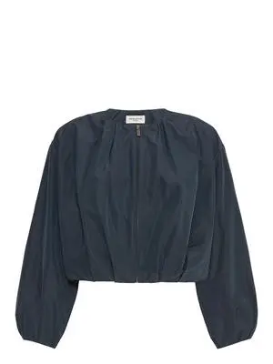 Max Mara Gathered Cropped Jacket - Navy
