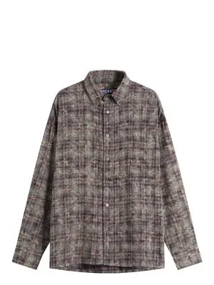 PICANTE Rocco Bleached Check Shirt - Checked Navy