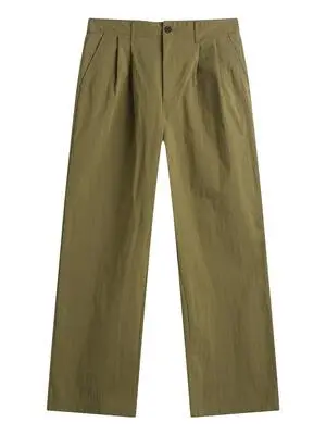 DANTON Double Pleat Easy Pants - Olive