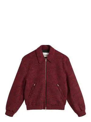JIL SANDER Zip Up Bomber Jacket - Red