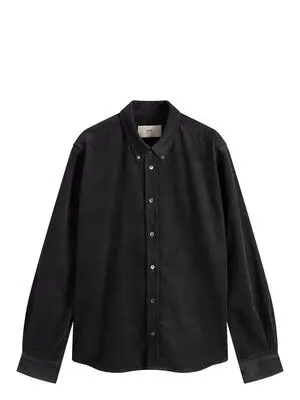 AMI Paris Fine Corduroy Velvet Adc Shirt - Anthracite