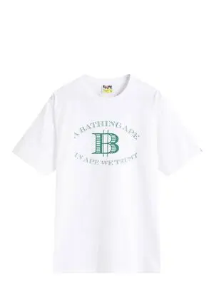 A BATHING APE Money B Logo Tee - White