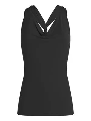 PEACHY DEN Kylie Cross Back Top - Graphite