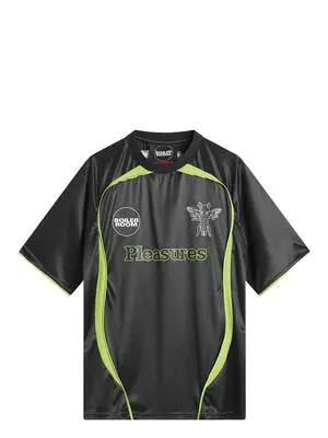 PLEASURES X Boiler Room Aqua Soccer Jersey - Black