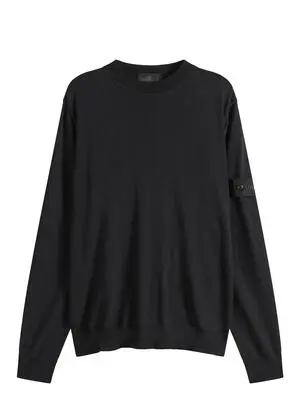 Stone Island Ghost Light Pure Wool Jumper - Black
