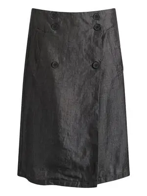 PEACHY DEN Estelle Midi Skirt - Greyscale