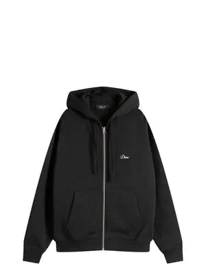 DIME Cursive Zip Hoodie - Black