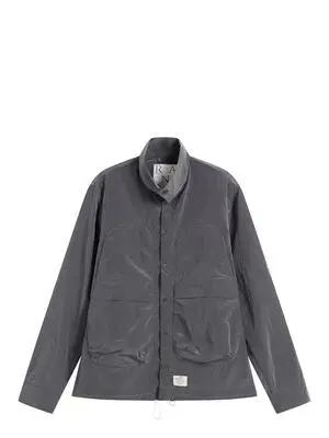 RANRA Epitome Shiny Nylon Overshirt - Peat