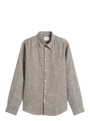 Nn07 Enzo Stripe Shirt - Clay Stripe