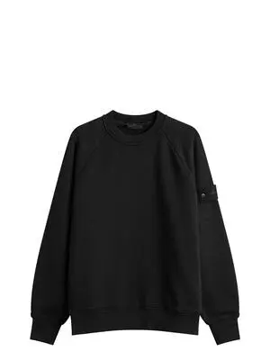 Stone Island Ghost Heavy Fleece Crew Neck Sweatshirt - Black