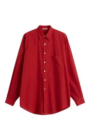 Auralee Cotton Lawn Shirt - Red