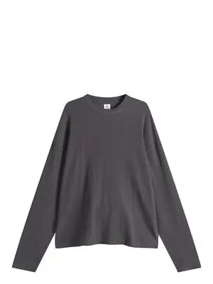 WON HUNDRED Steven Long Sleeve Ribbed T-shirt - Asphalt