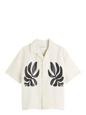 MKI MIYUKI ZOKU Botanical Print Vacation Shirt - Bone
