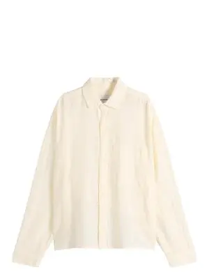 MKI MIYUKI ZOKU Loose Weave Check Box Dress Shirt - Bone