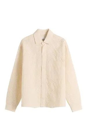 MKI MIYUKI ZOKU Ribbon Jacquard Box Dress Shirt - Ecru