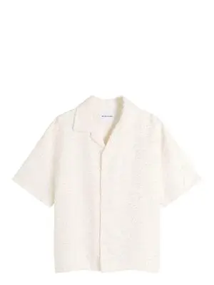 MKI MIYUKI ZOKU Jacquard Fringe Vacation Shirt - Bone