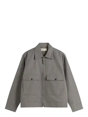 Universal Works Linen Slub Weave S130 Jacket - Mid Grey