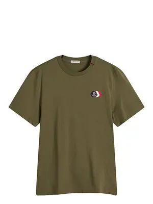Moncler Cotton Patch Logo T-shirt - Green