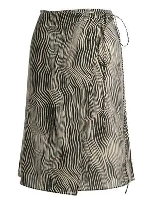 ST. AGNI Savannah Silk Wrap Skirt - Sand