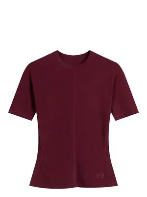 Y3 Y-3 Women's Fitted T-shirt Maroon