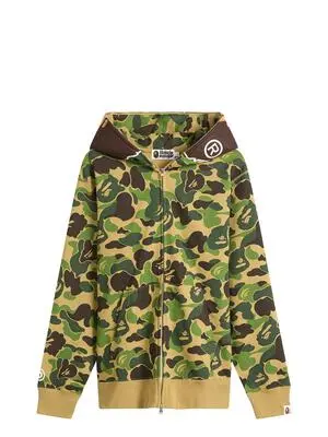 A BATHING APE Abc Camo 2nd Ape Zip Hoodie - Green